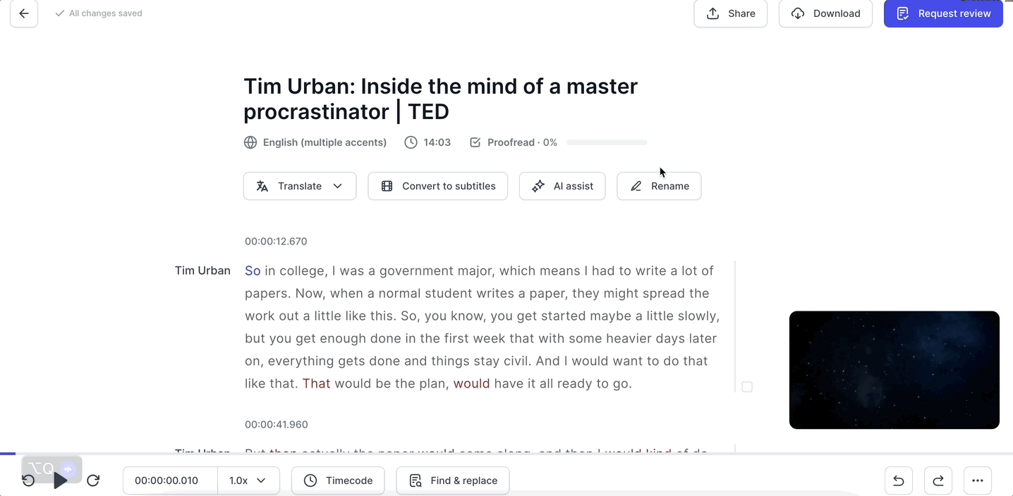 Summarize, Organize: Transcription meets AI!